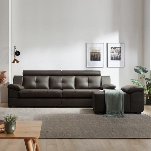 동서가구 스카온 라텍스탑 천연가죽 소파 4인용 [카우치스툴포함] : 에누리 가격비교