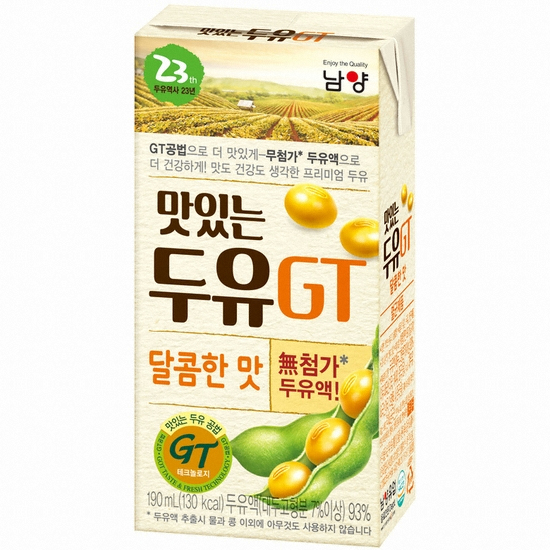 남양유업 맛있는 두유 GT 달콤한맛 190ml[48팩] - 에누리 가격비교
