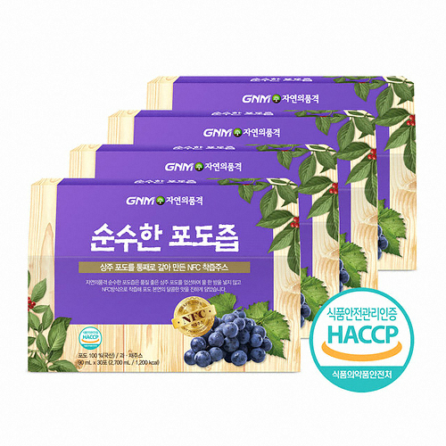 GNM자연의품격 순수한 포도즙 90ml 30포 [4개] - 에누리 가격비교