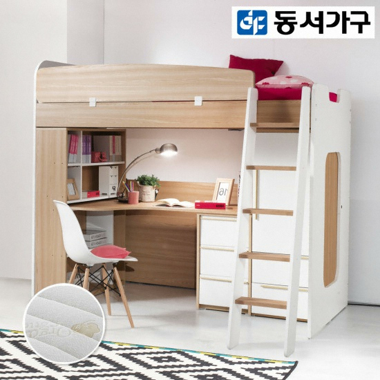 동서가구 공간활용 책상 옷장 사다리형 벙커침대 SS[견면] - 에누리 가격비교