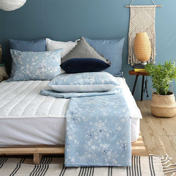 아망떼 폼폼 시어서커 리플 홑 여름이불 패드세트 [퀸 Q] : 에누리 가격비교