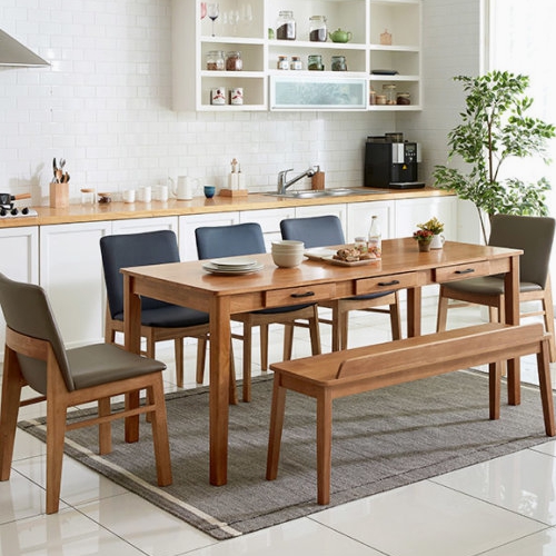 디자이너스룸 이스테지아 원목 8인 식탁 세트 [A의자8개] - 에누리 가격비교
