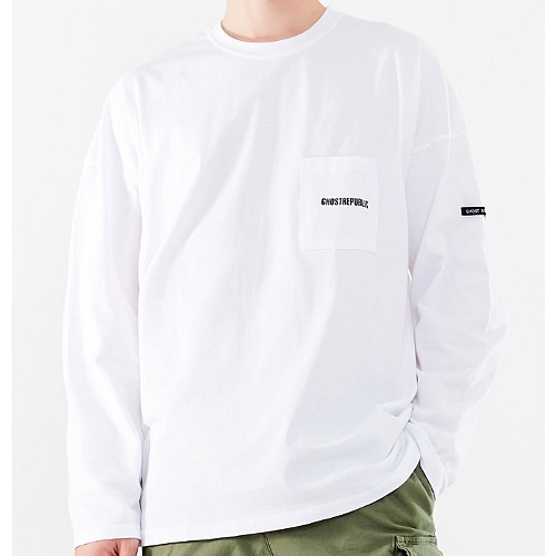 고스트리퍼블릭 포켓 오버핏 긴팔 티셔츠 GLT 946 - 에누리 가격비교