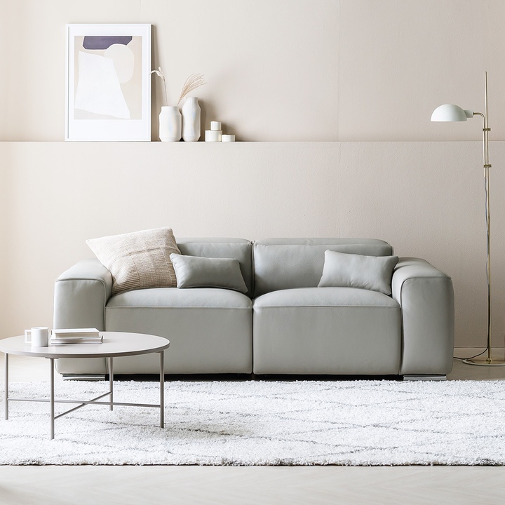 레이디가구 데스트라 천연가죽 소파 3인용 [스툴별도] - 에누리 가격비교