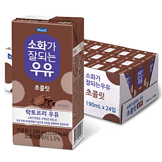 매일유업 소화가 잘되는 우유 초콜릿 190ml [6개] - 에누리 가격비교