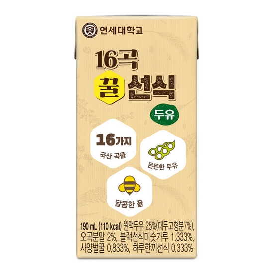 연세두유 16곡 꿀선식 두유 190ml [96개] : 에누리 가격비교