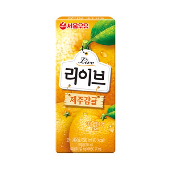 서울우유 리이브 제주감귤 190ml [96개] - 에누리 가격비교