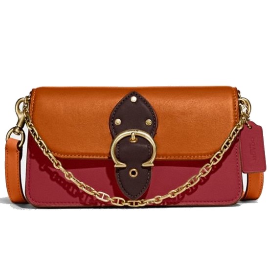 코치 컬러블럭 비트 숄더백_C2617 BRICK RED MULTI - 에누리 가격비교