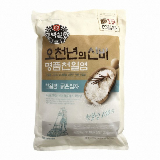 CJ제일제당 백설 오천년의 신비 명품 천일염 굵은입자 3kg [1개] : 에누리 가격비교