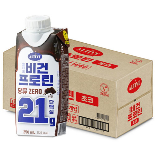 CJ제일제당 얼티브 비건프로틴 초코 250ml [18개] - 에누리 가격비교