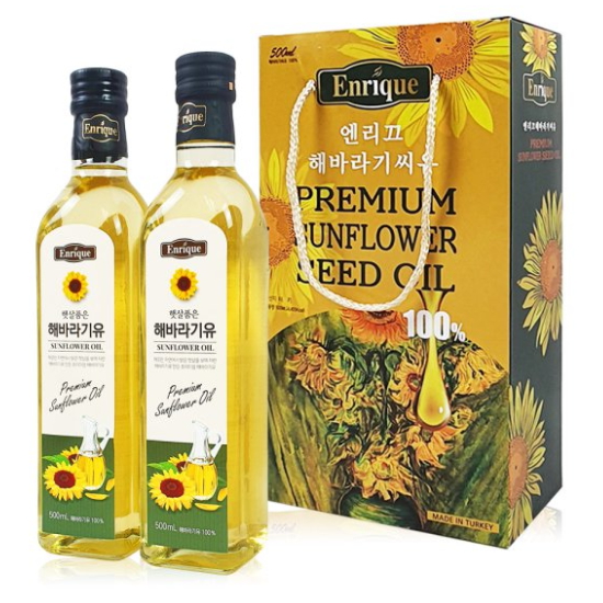 엔리끄 해바라기씨유 500ml 2입 세트 [1개] - 에누리 가격비교