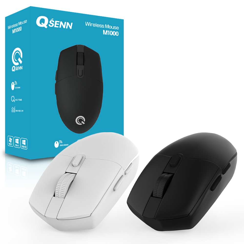 QSENN M1000 무선 마우스 [화이트] - 에누리 가격비교