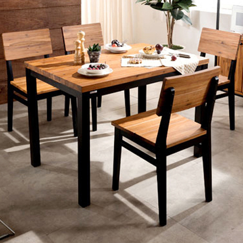 장인가구 아이브 클로이 블랙 원목 4인 식탁 [의자4개] - 에누리 가격비교