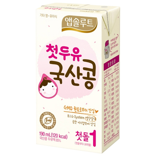 매일유업 첫두유 국산콩 1단계 190ml[64개] - 에누리 가격비교