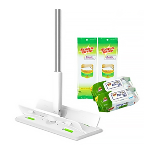 3M 스카치브라이트 올터치 더블액션 막대걸레 대형 [+정전기100매, 물걸레60매] - 에누리 가격비교